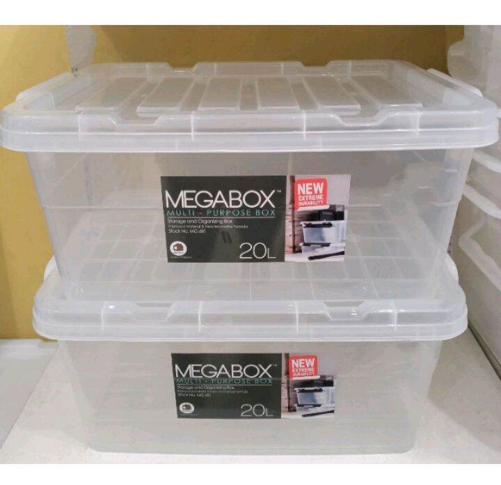 MEGABOX 20L STACKABLE STORAGE BOX 17x12x8inches /PER PIECE | Lazada PH