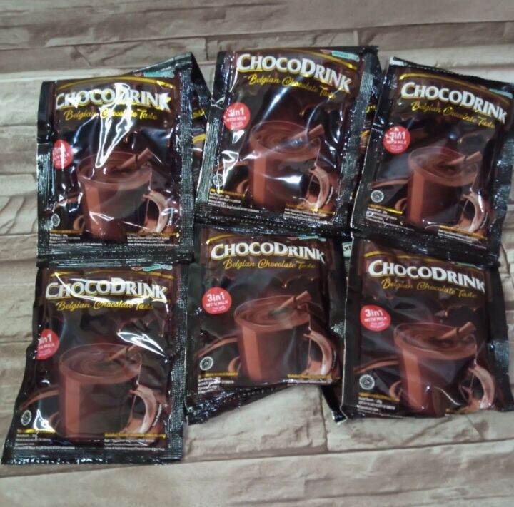 coklat chocodrink belgian chocolate taste 1 renceng isi 10 sachet ...
