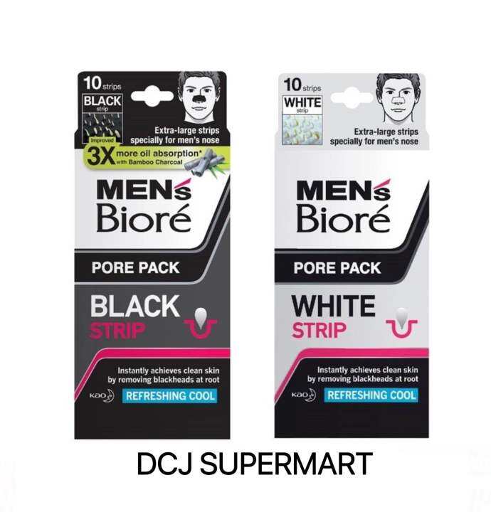 Biore Men’s Pore Pack White/Black 10 Strips | Lazada
