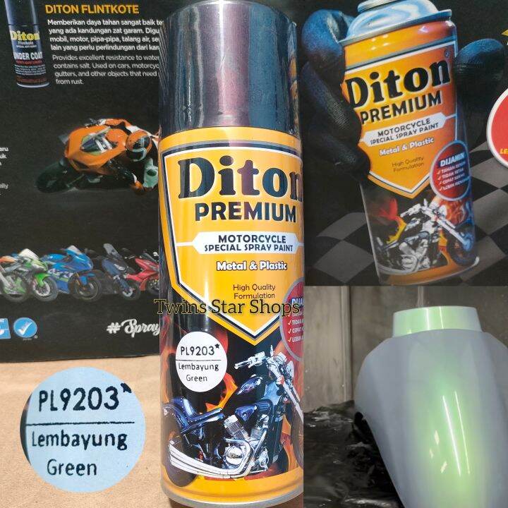 Diton Premium Pilox Pilok Cat Semprot Hijau Lembayung Green 9203 400cc ...