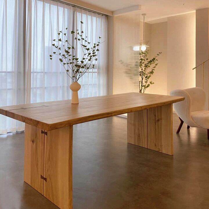 Solid Wood Dining Table Living Room Large Board Table Homestay ...