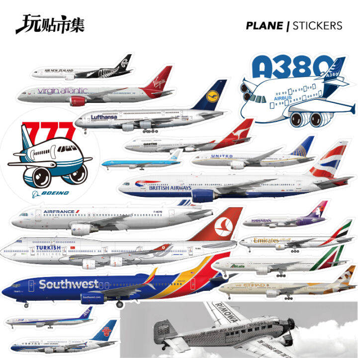 Personalized Airline A380 Aircraft Sound 777 Model Stickers Luggage Box ...