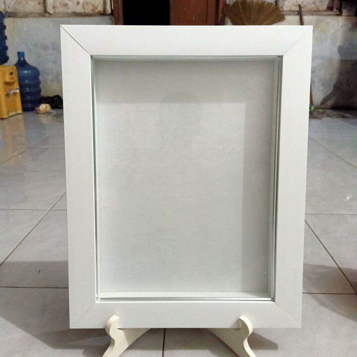 Bingkai Pigura Mahar 3D Putih ( 30x40, 25x35, 20x30 ) Lebar 4 Cm | Lazada Indonesia