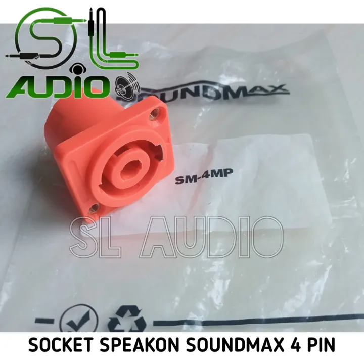 socket soket speakon spicon spikon 4 pin model drat soundmax | Lazada ...