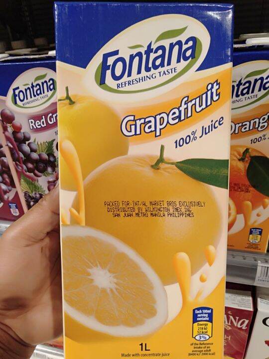Fontana Grapefruit 100% Juice 1Liter | Lazada PH