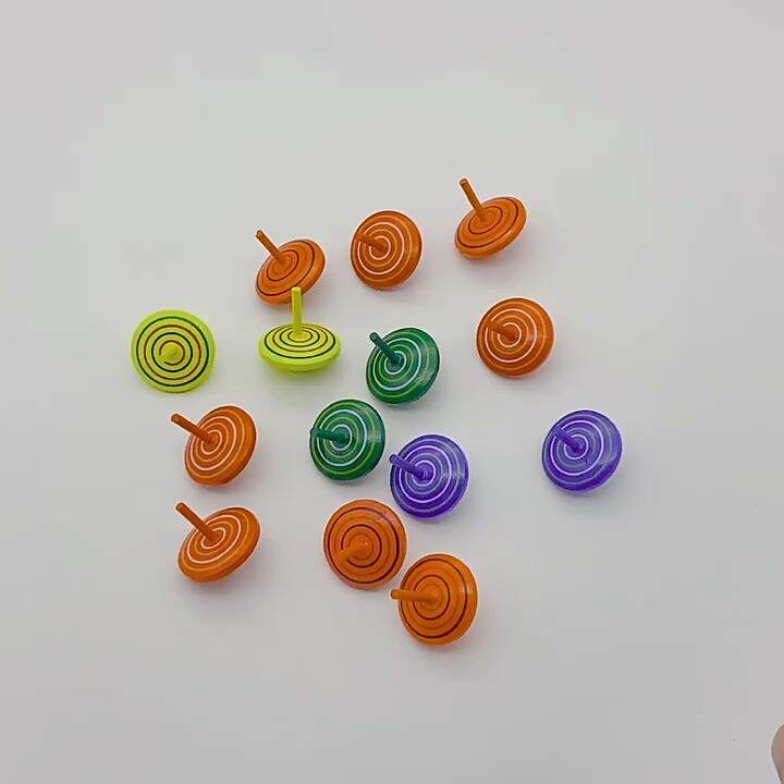 [Happy Kids] Wooden Mini Spinning Top Toy Classic Toys Birthday Door ...