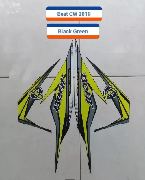 Striping Motor Honda Beat CW 2019 Hitam Hijau | Lazada Indonesia
