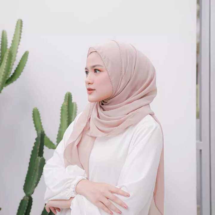 Hijab Syahla Pashmina Crochet / Warna Coksu | Lazada Indonesia