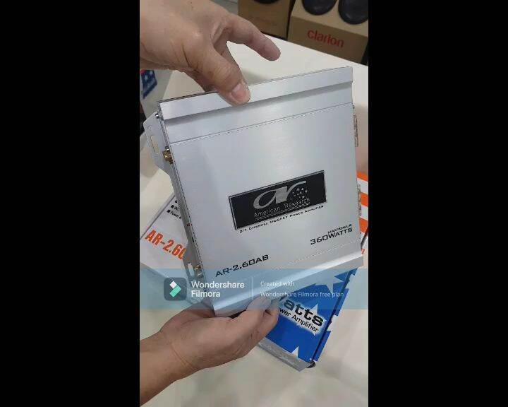เพาเวอร์แอมป์ CLASS AB 2CH แบรนด์ AMERICAN RESEARCH AR-2.60AB กำลังขับสูงสุด 360 Watts ลดแรงๆรับ ...