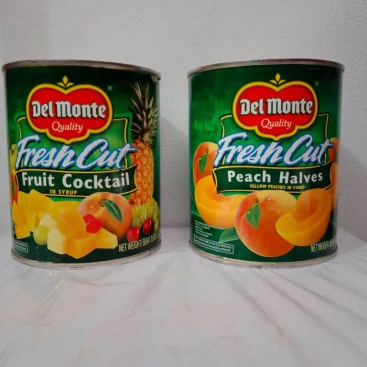 Buah Kaleng Delmonte Fresh Fruit Cocktail Dan Peace Halves | Lazada ...