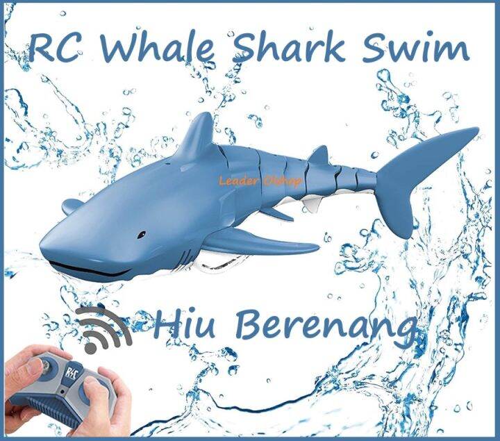 MAINAN RC WHALE SHARK SWIMMING ROBOT REMOT IKAN HIU BERENANG DIAIR 2 ...