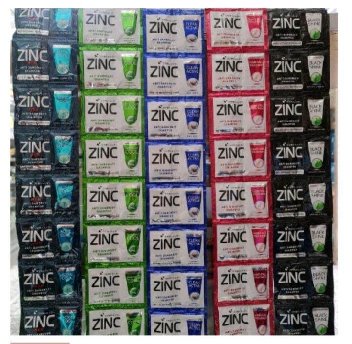 Zinc Shampo Harga Rencengan Isi 12 Sachet Sampo anti ketombe | Lazada ...