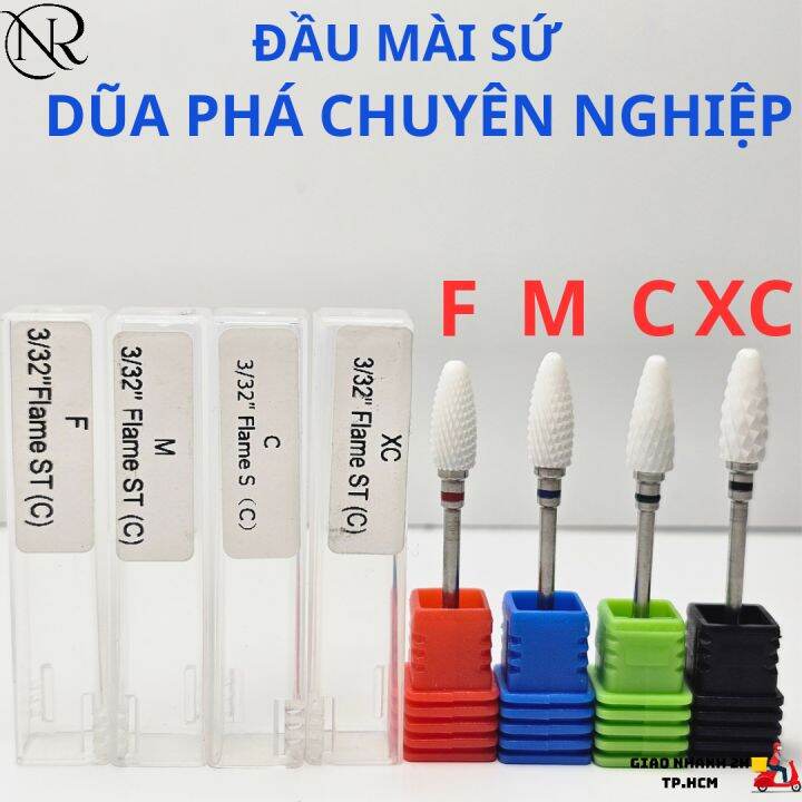 Đầu mài sứ dũa phá móng tiện lợi - Đầu mài phá, mài mịn, mài khóe làm nail loại tốt - Nails Red ...