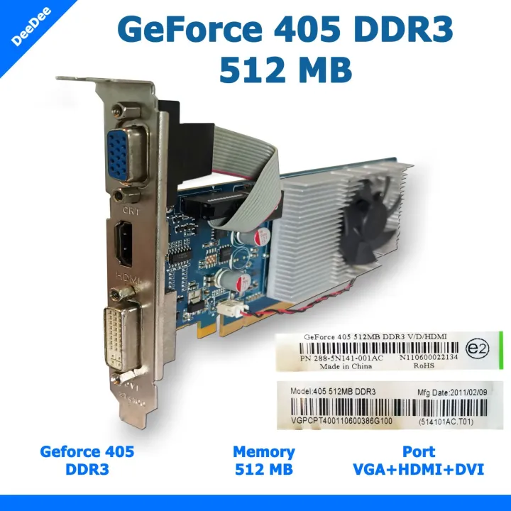 การ์ดจอ 512Mb GeForce 405 DDR 3 64Bit มือสอง มีรับประกัน | Lazada.co.th