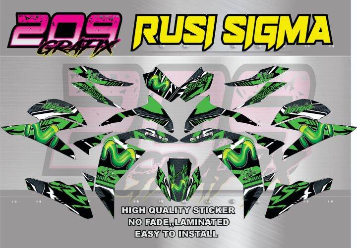 RUSI SIGMA FULL BODY DECALS | Lazada PH
