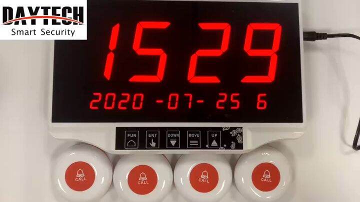 Daytech Wireless Calling System ระบบโทรไร้สายพร้อมจอ LCD สำหรับร้านอาหาร/ร้านกาแฟ/ธนาคาร ...