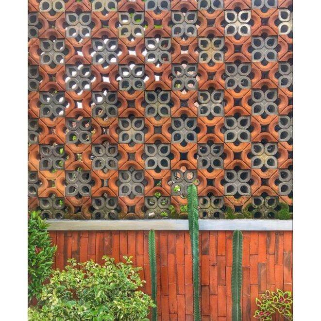 roster beton minimalis motif kombinasi hiasan dinding modern lubang ...