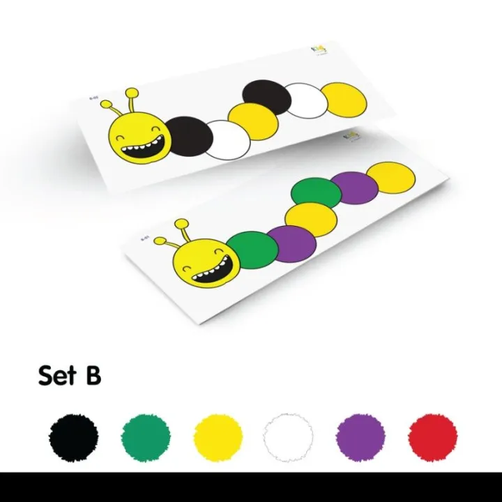 Sorting Activities : Worm Color เกมแยกสี set B ใน 1 ชุด และมีการ์ดเกม ...