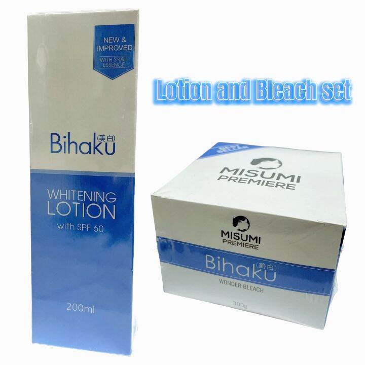 Original SET BIHAKU LOTION 200ML AND BIHAKU WONDER BLEACH 300G SET with freebie | Lazada PH