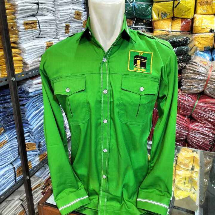 kemeja lengan panjang partai PPP terbaru warna hijau/kemeja partai ...
