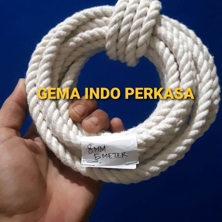 Tali tambang bahan kain/Tambang/8mm/Tali tambang pengikat. | Lazada ...