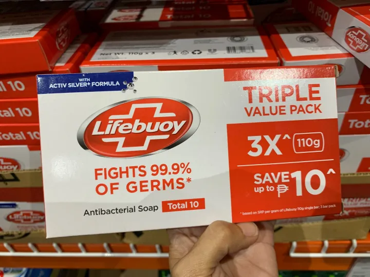 Lifebuoy Antibacterial Soap Total 10 3x 110g | Lazada PH