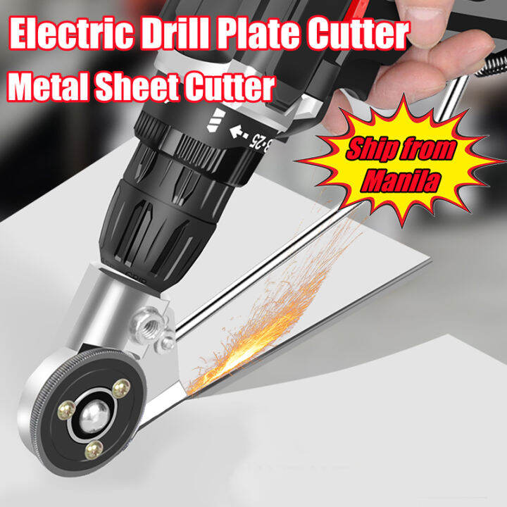 Electric Drill Plate Cutter Metal Sheet Cutter Free Cutting Tool Nibbler Sheet Metal Cut Plate ...