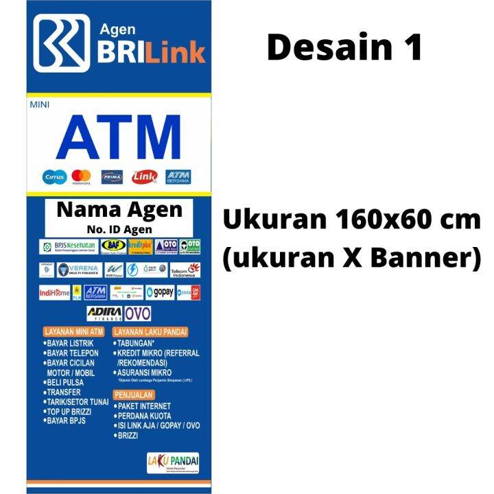 Cetak Banner Spanduk Agen Brilink Ukuran 160x60 cm (ukuran x banner ...
