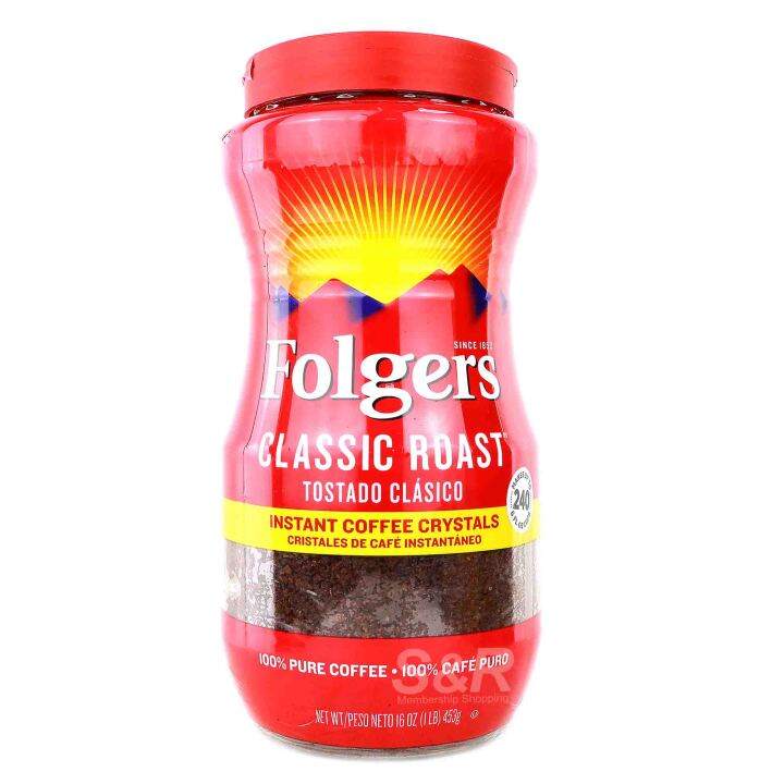 Folgers Classic Roast Instant Coffee Crystals 453g | Lazada PH