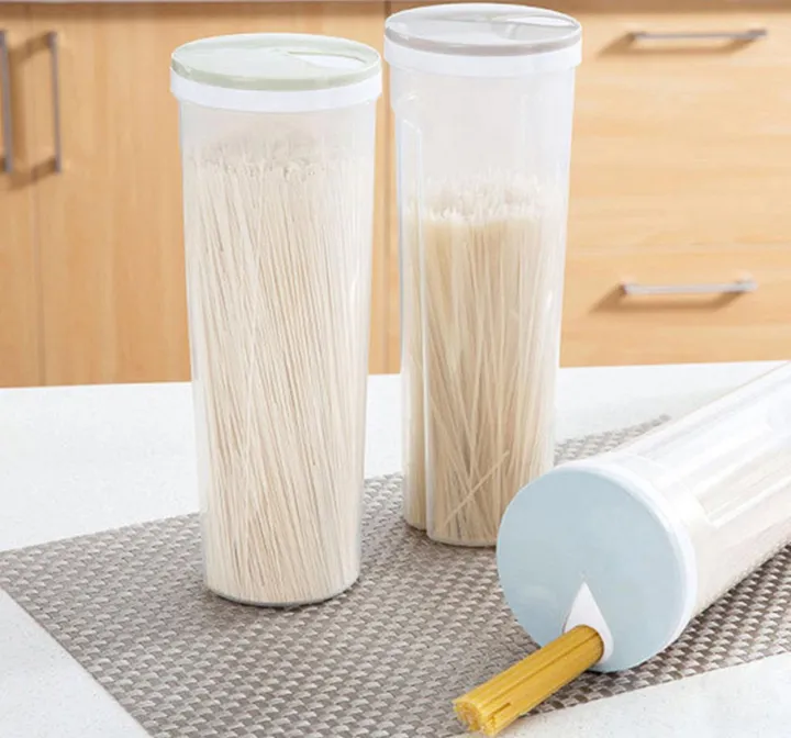 Kitchen Quantitative Noodle Sealed Storage Tank Long Tube Transparent ...