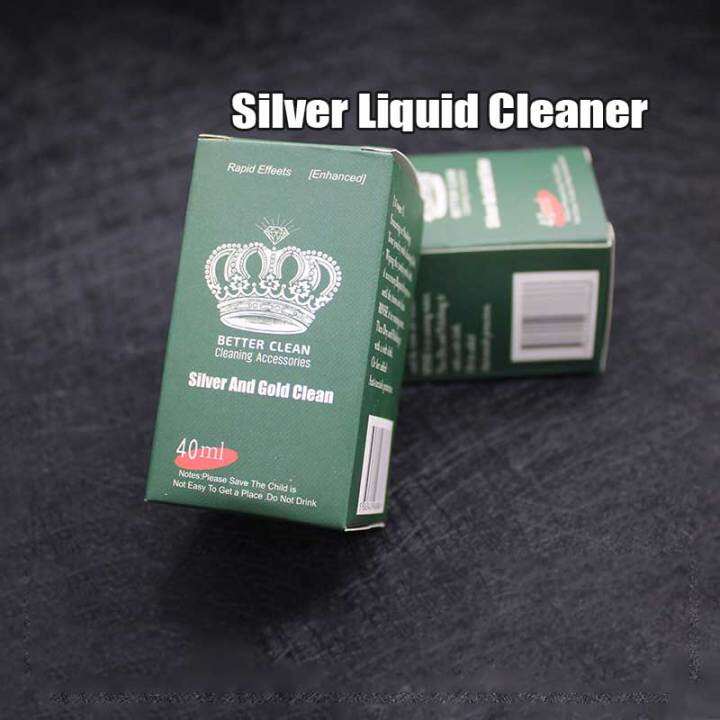 40ml Silver Liquid Cleaner Silver Cleaner Solution With Cloth | Lazada PH