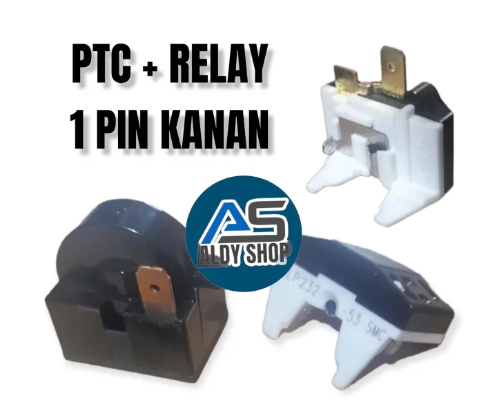 overload kulkas 2 pintu 125 Watt / PTC relay 1 pin kanan / overload ...