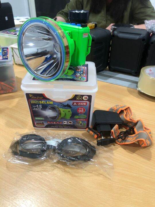 Senter kepala selam Jinlong 232/200w,sinar putih | Lazada Indonesia