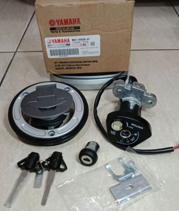 KUNCI KONTAK SET ORIGINAL YAMAHA R15 V3/MAIN SW STRG. LOCK SUB ASSY BK6 ...