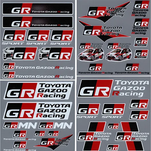 Car Sticker TOYOTA GAZOO RACING GR Logo Emblem Auto Decal Stickers ...
