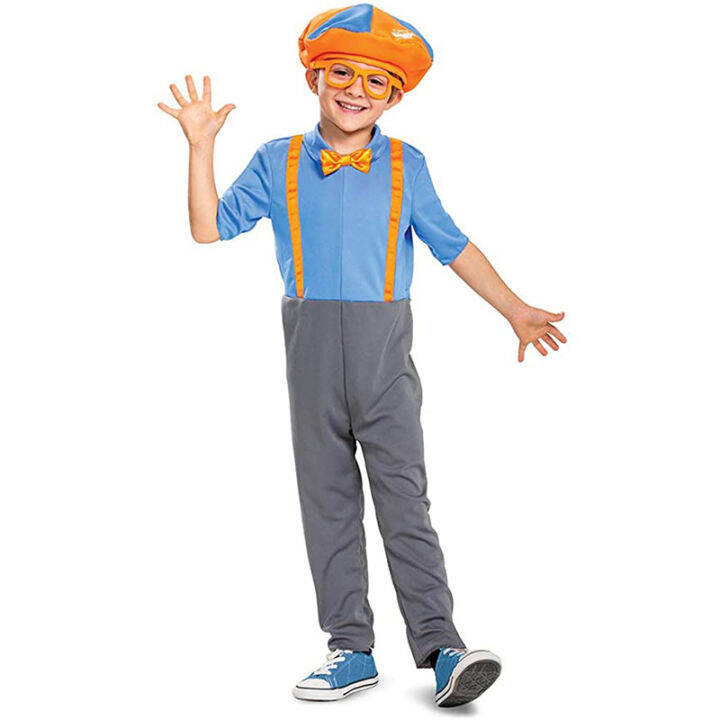 Blippi ชุดรูปแบบลังงานปาร์ตี้เทศกาลชุด Cos อุปกรณ์ประกอบฉากครูสอนเซ็ท ...