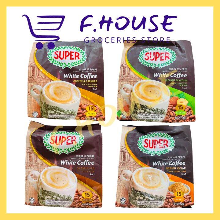 Super White Coffee 3in1 Classic / Brown Sugar /Hazelnut / 2in1 Coffee ...