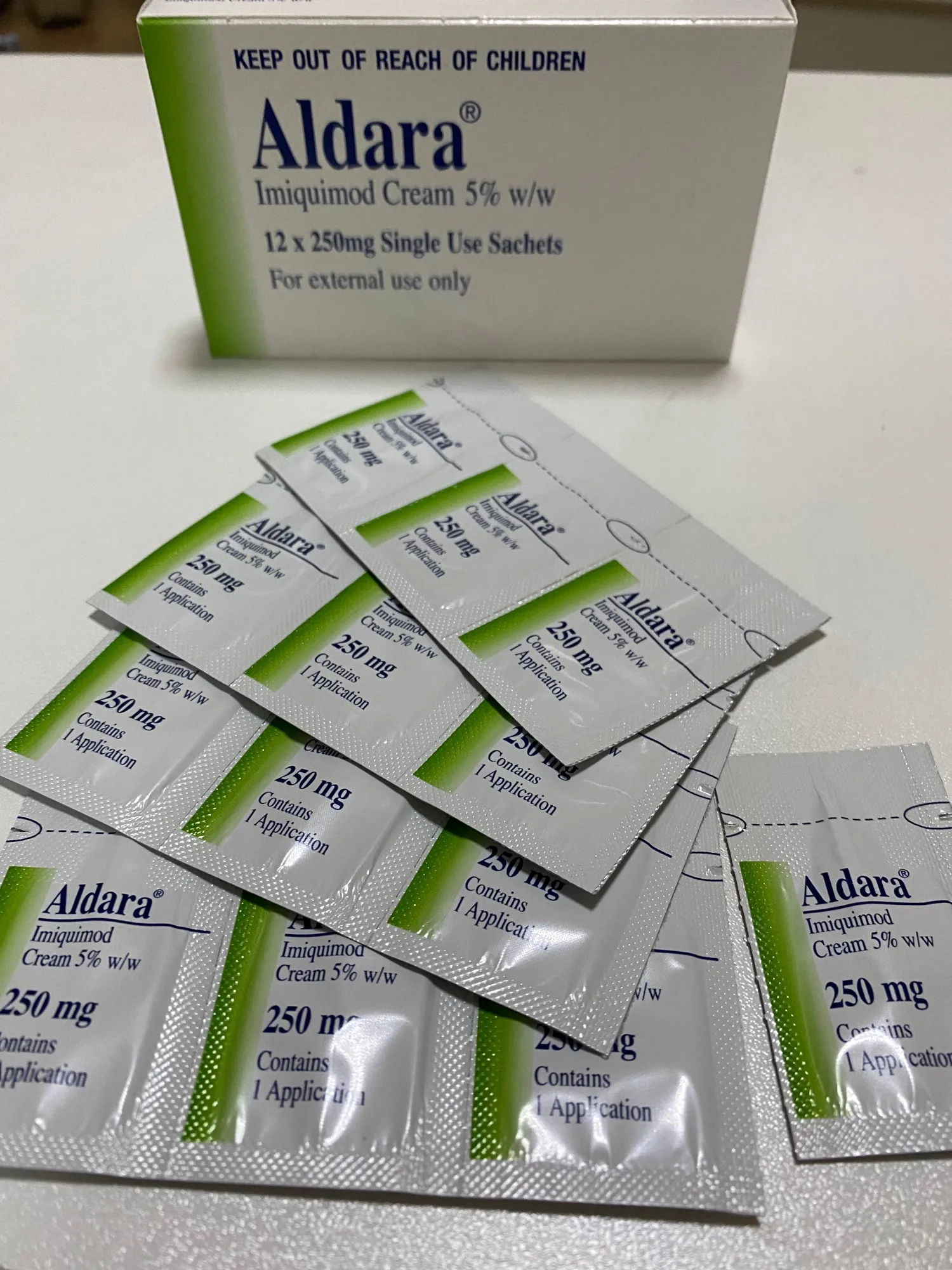 Aldara cream หูดหงอนไก่ ส่งด่วน 1 ซอง One | Thisshop