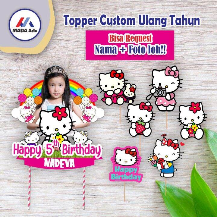 Topper Custom/ Topper Ulang Tahun Foto / Topper Ultah Foto / Topper ...