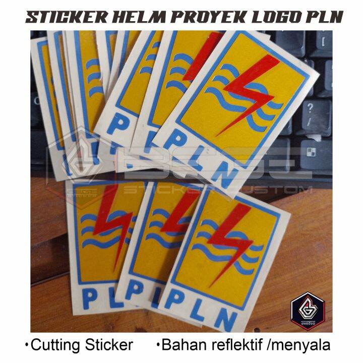 3pcs sticker pln untuk helm proyek ,bahan reflektif /menyala | Lazada ...