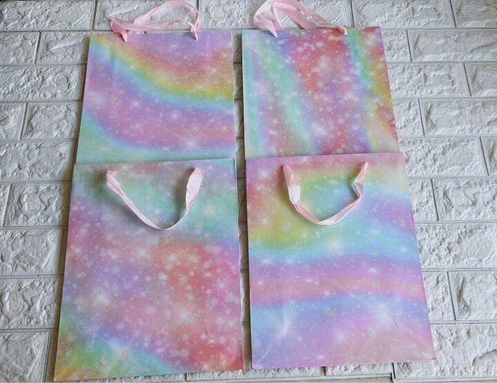 A4 Size Paper Bag/ Rainbow Design Paper Bag | Lazada