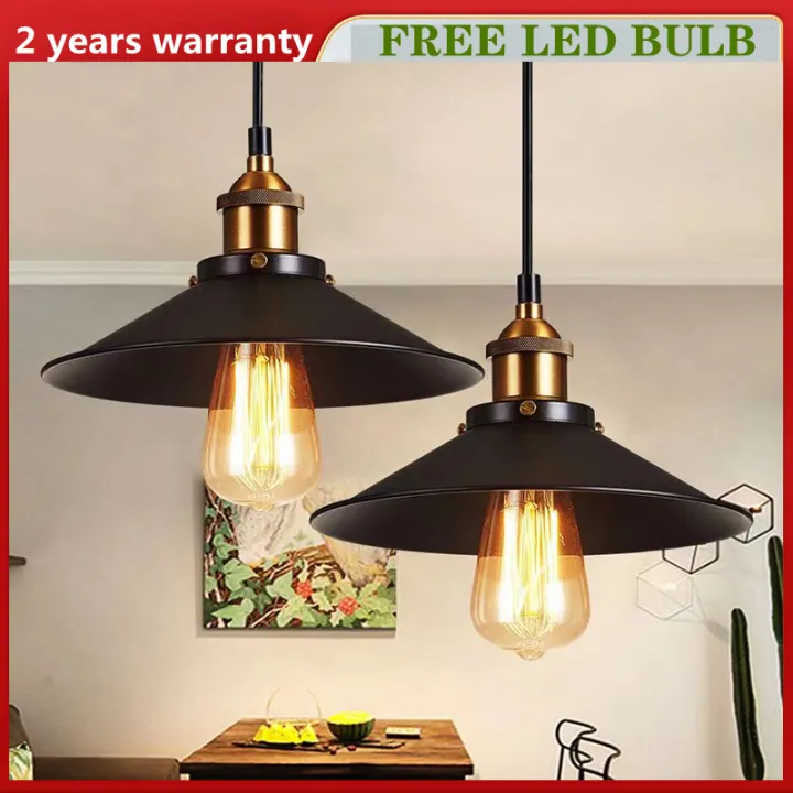 【Free Led Bulb】Vintage Iron Chandelier Dining drop light Ceiling Light ...