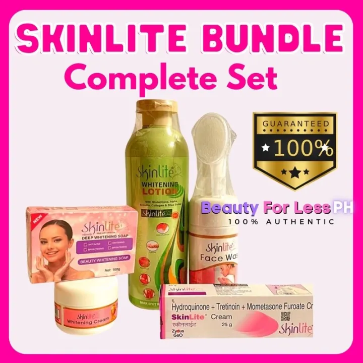Skinlite Cream Complete Set ( tube, tub, foam wash ,soap and lotion ...