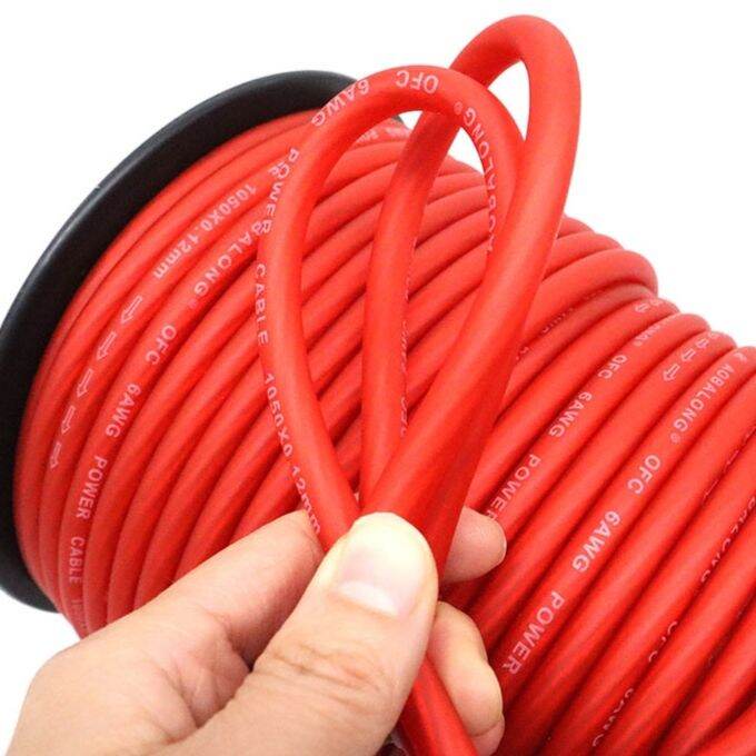 OFC Power Cable 0AWG ทองแดงแท้! สายแบตเตอรี่รถยนต์ขนาดใหญ่ สำหรับ ...