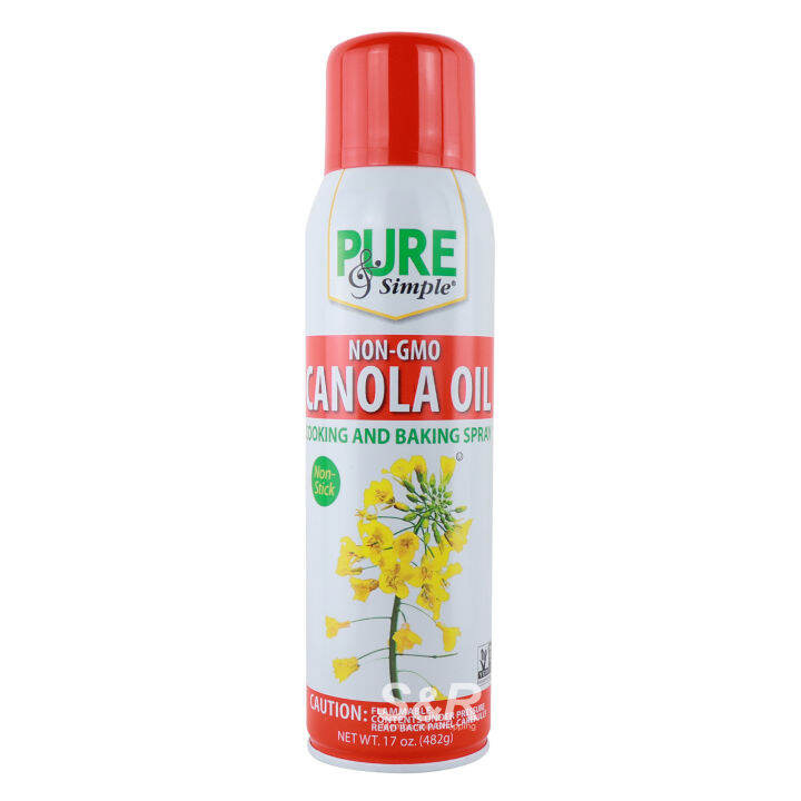 Pure & Simple Canola Oil Cooking and Baking Spray 482g | Lazada PH