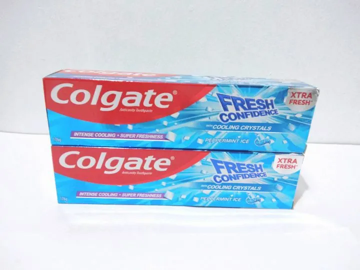 2 Colgate Fresh Confidence w/ Cooling Crystals (peppermint ice ) 126g ...