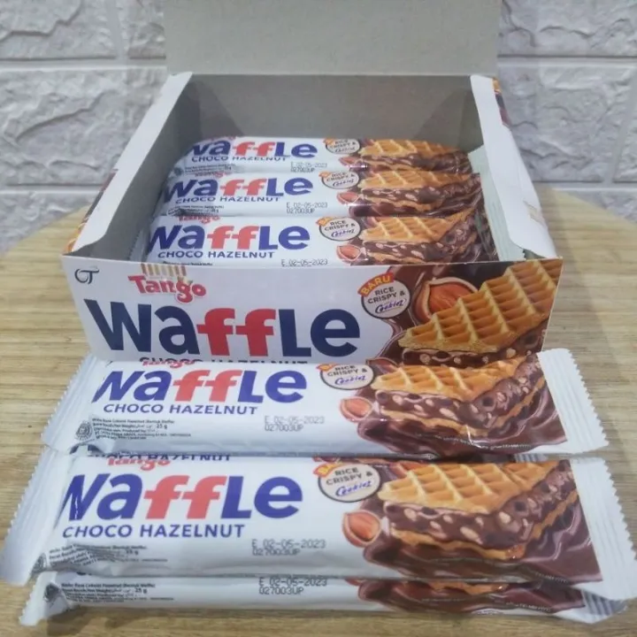 NEW VIRAL Tango Waffle Choco Hazelnut 1 box isi 12 pcs x 25gr | Lazada ...