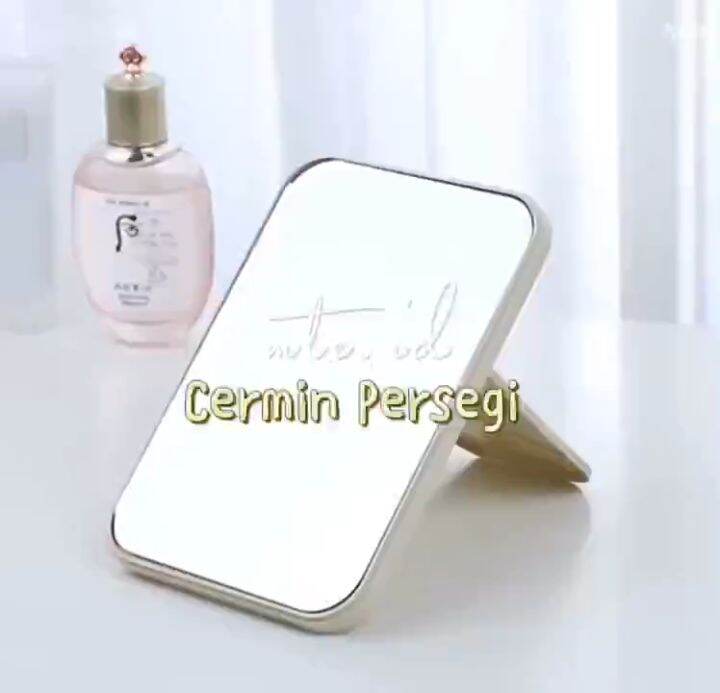 Cermin Lipat Persegi Kaca Mini Persegi Aesthetic Cermin Kecil Portable ...