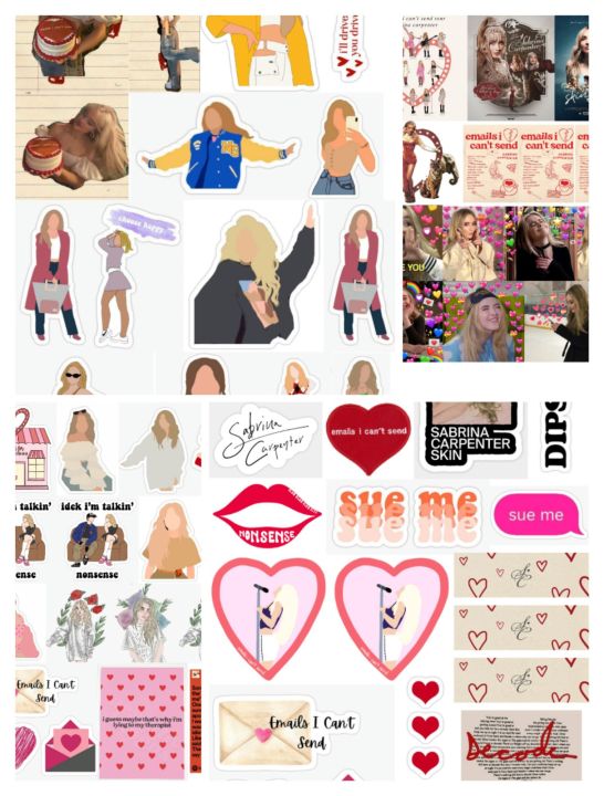 70+ Pieces Sabrina Carpenter Sticker 🎀 Sabrina Carpenter Merch | Lazada PH