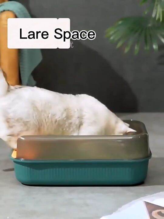 【Ready Stock】City Tail Cat Litter Box Large XL Size Semi-Enclosed with ...